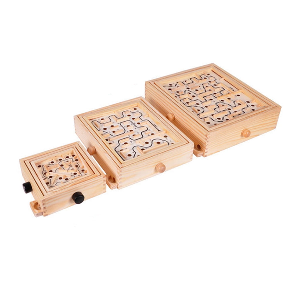 DEEPCRAFF Khaki Wooden Bead Maze Puzzle for Girls 27.5x23x6in Logic ...
