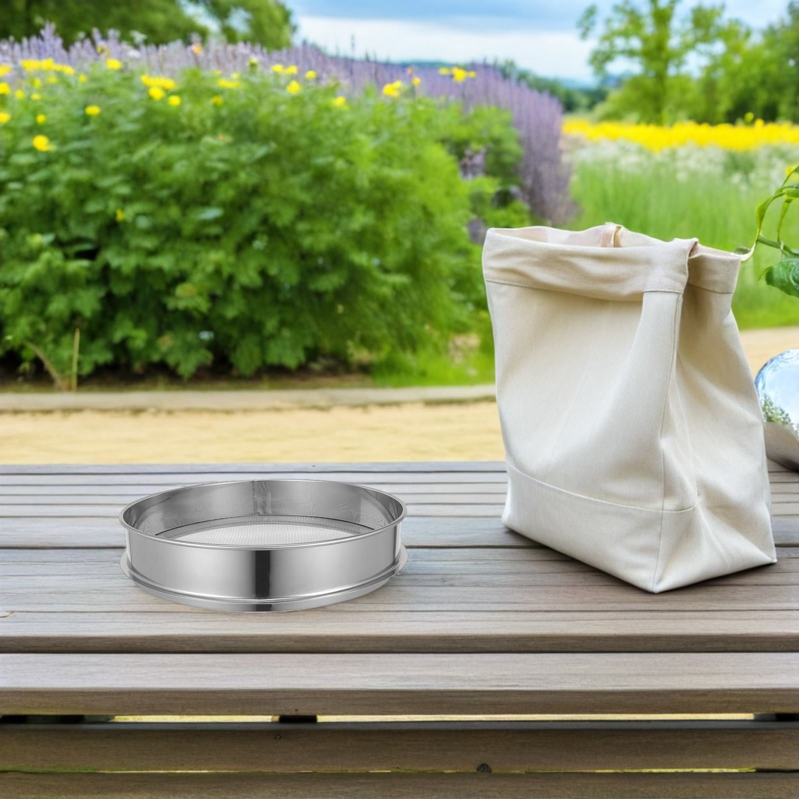 DEEPCRAFF Manual Stainless Steel Soil Sieve for Compost and Garden Use ...