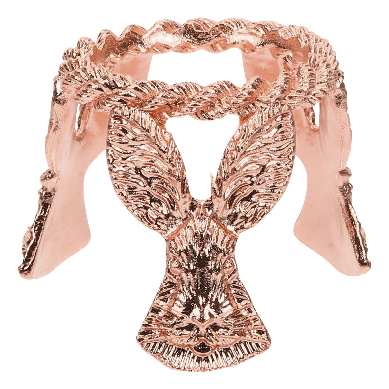 DEEPCRAFF Metal Crystal Ball Stand Rabbit Head Shape Rose Gold For Home ...