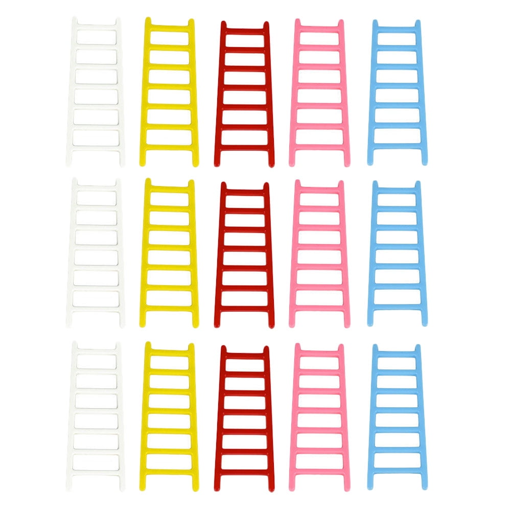 DEEPCRAFF Mini Ladders 10.5X4Cm Assorted Color Mini House Ladders 50Pcs ...