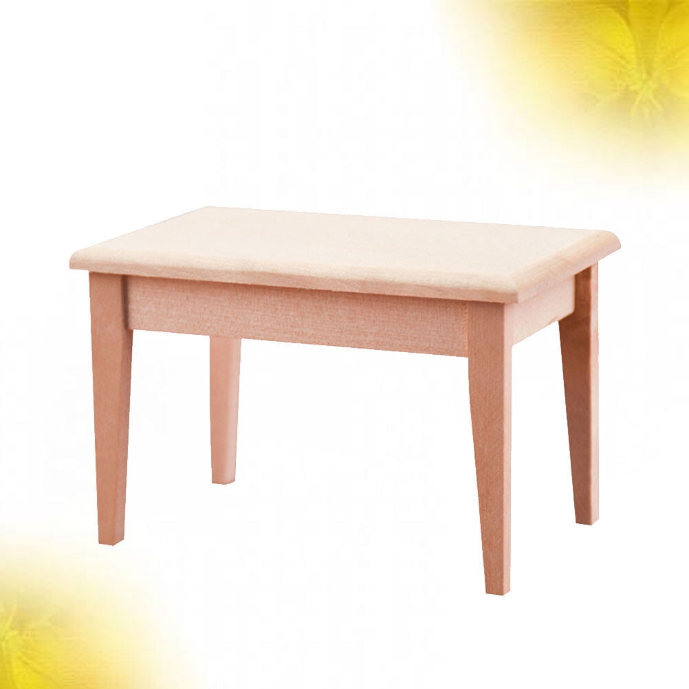 DEEPCRAFF Mini Table for Dollhouse 1Pack Mini Desk Khaki Rectangular 10 ...