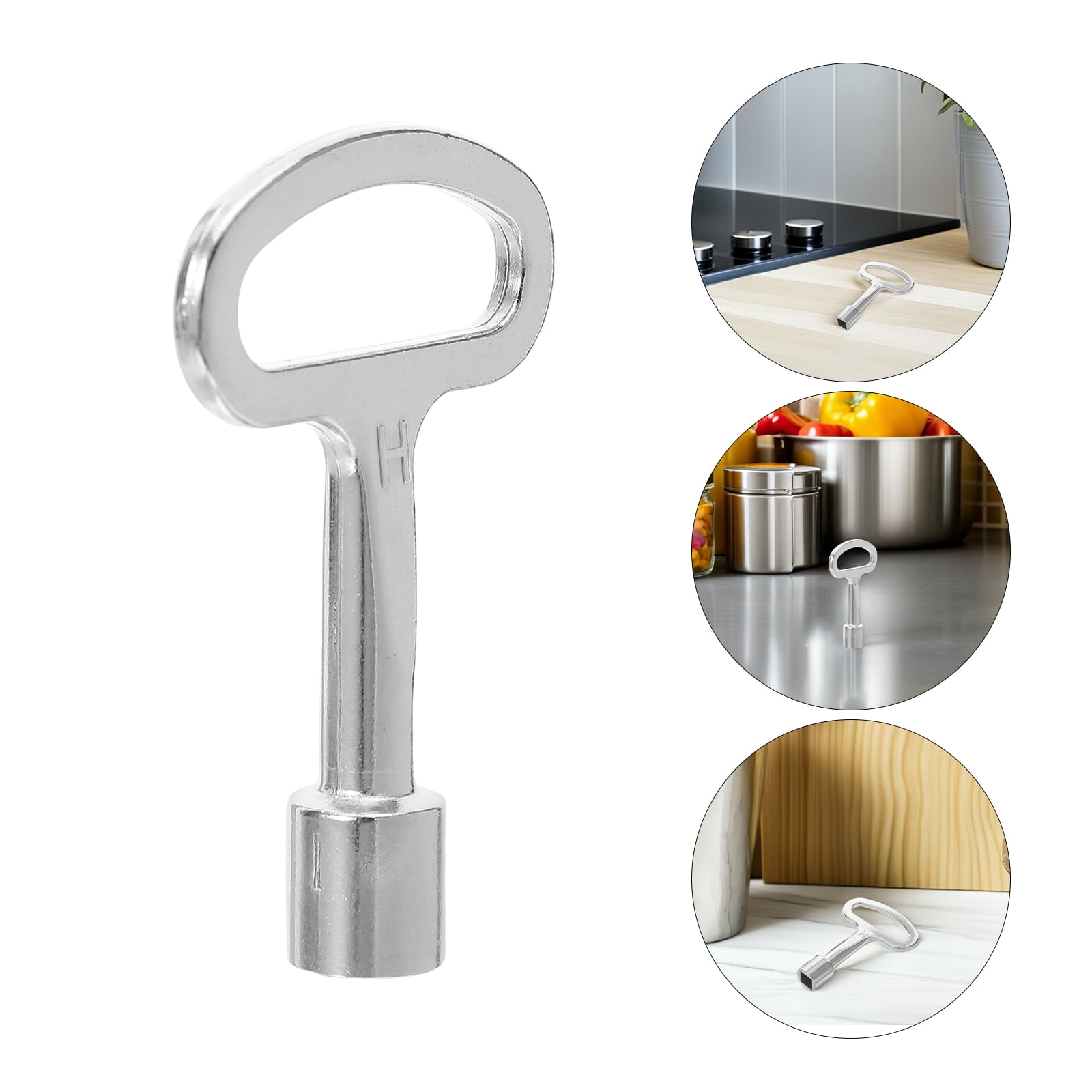 DEEPCRAFF Multi Functional Plated Silver Gas Valve Key Wrench for ...