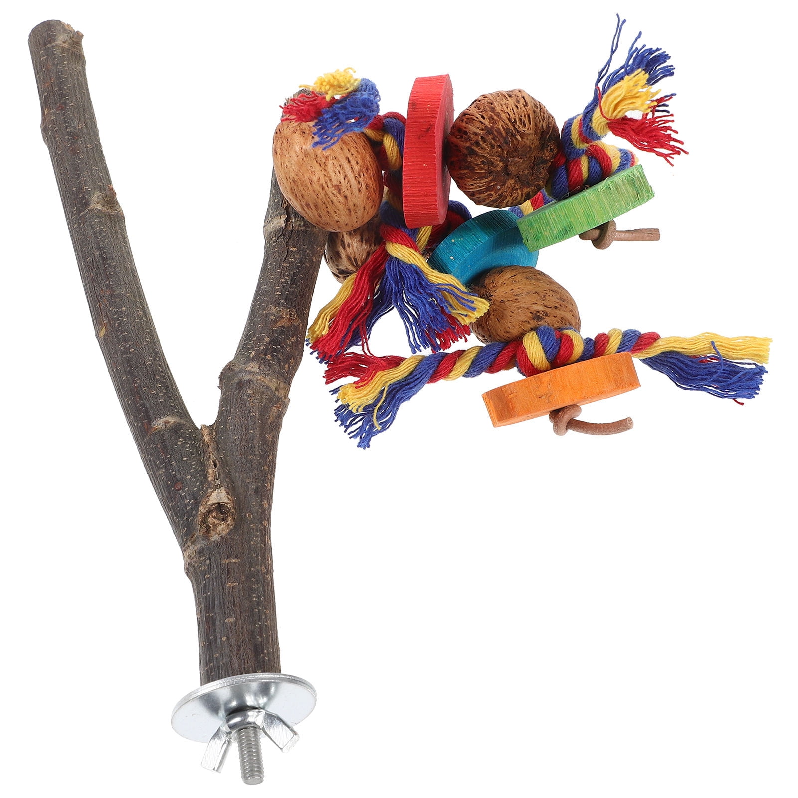 DEEPCRAFF Parrot Stand Pole 15Pcs Assorted Color Wooden Perch for ...