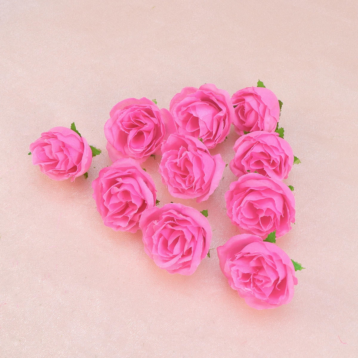 DEEPCRAFF Pink Simulation Rose Heads 3Cm Diameter 100Set Faux Flower ...