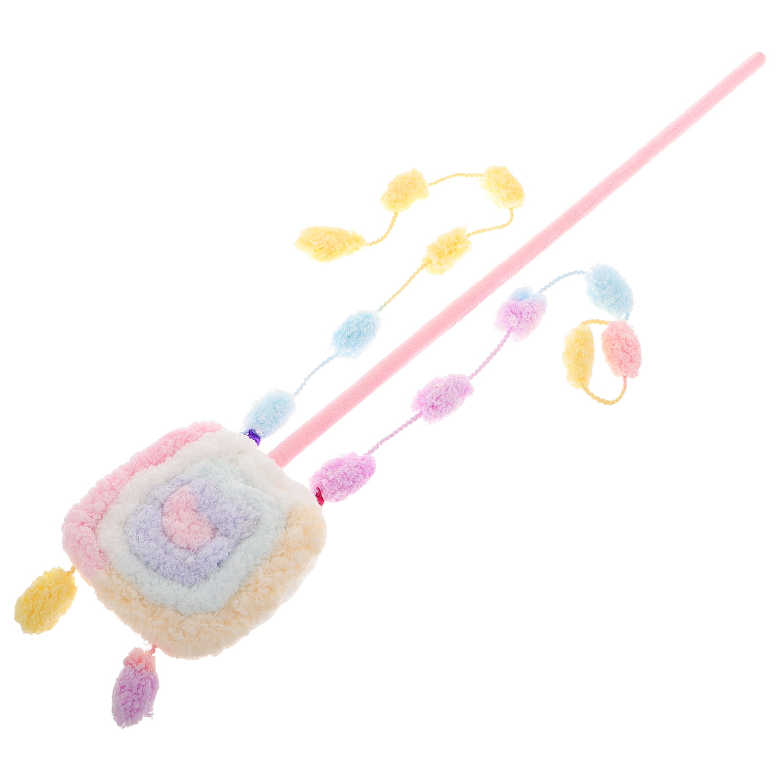 DEEPCRAFF Plush Cat Teaser Stick for Indoor Cats Macaron Color ...