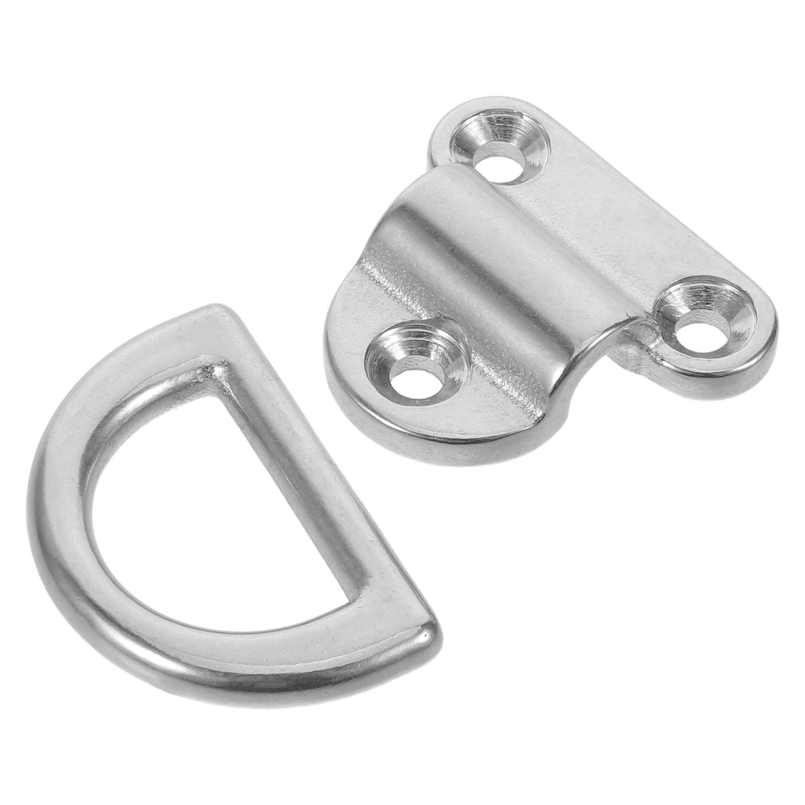 DEEPCRAFF Polished Stainless Steel D Ring Anchor with Mounting Plate ...