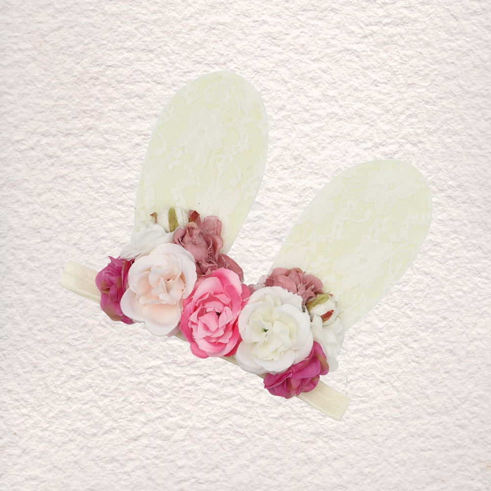 DEEPCRAFF Rabbit Ear Crown Bunny Ears Headband for Infants and Toddlers ...