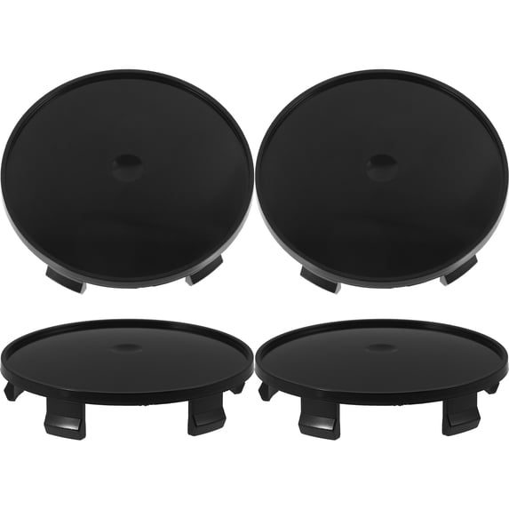 DEEPCRAFF Round Red Car Hub Caps 4Pcs Modern Design Suitable for ...