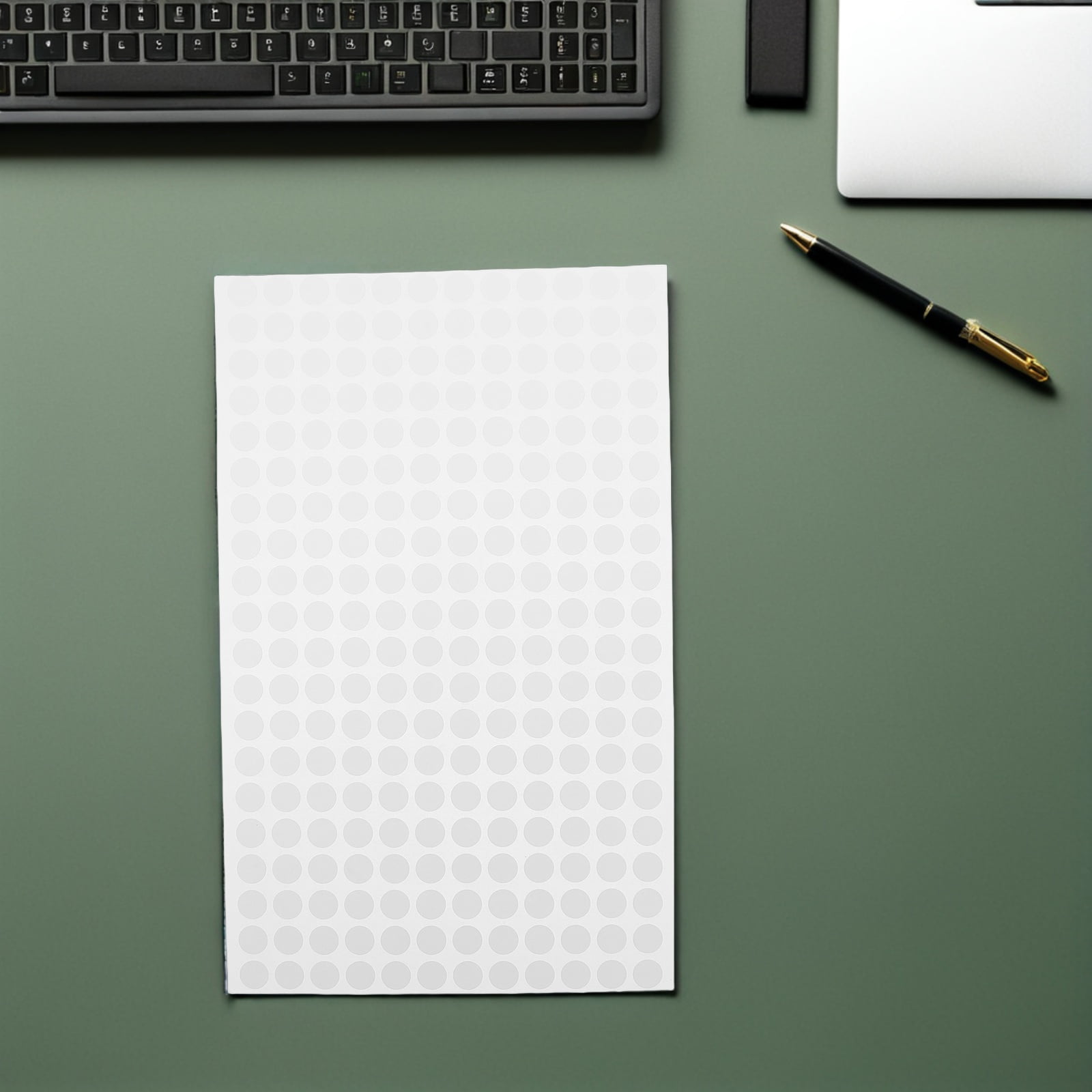 DEEPCRAFF Self Adhesive White Circle Labels Writable Removable for ...