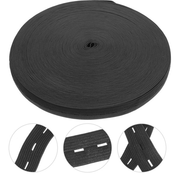 DEEPCRAFF Sewing Knitted Band Elastic Sewing Band Black Polyester 1 ...