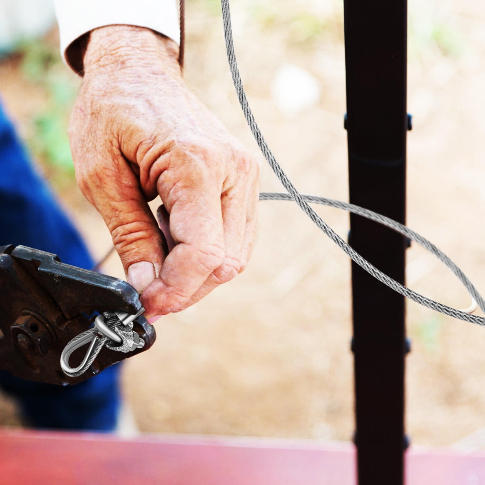 DEEPCRAFF Stainless Steel Wire Rope Set with Aluminum Sleeves for ...