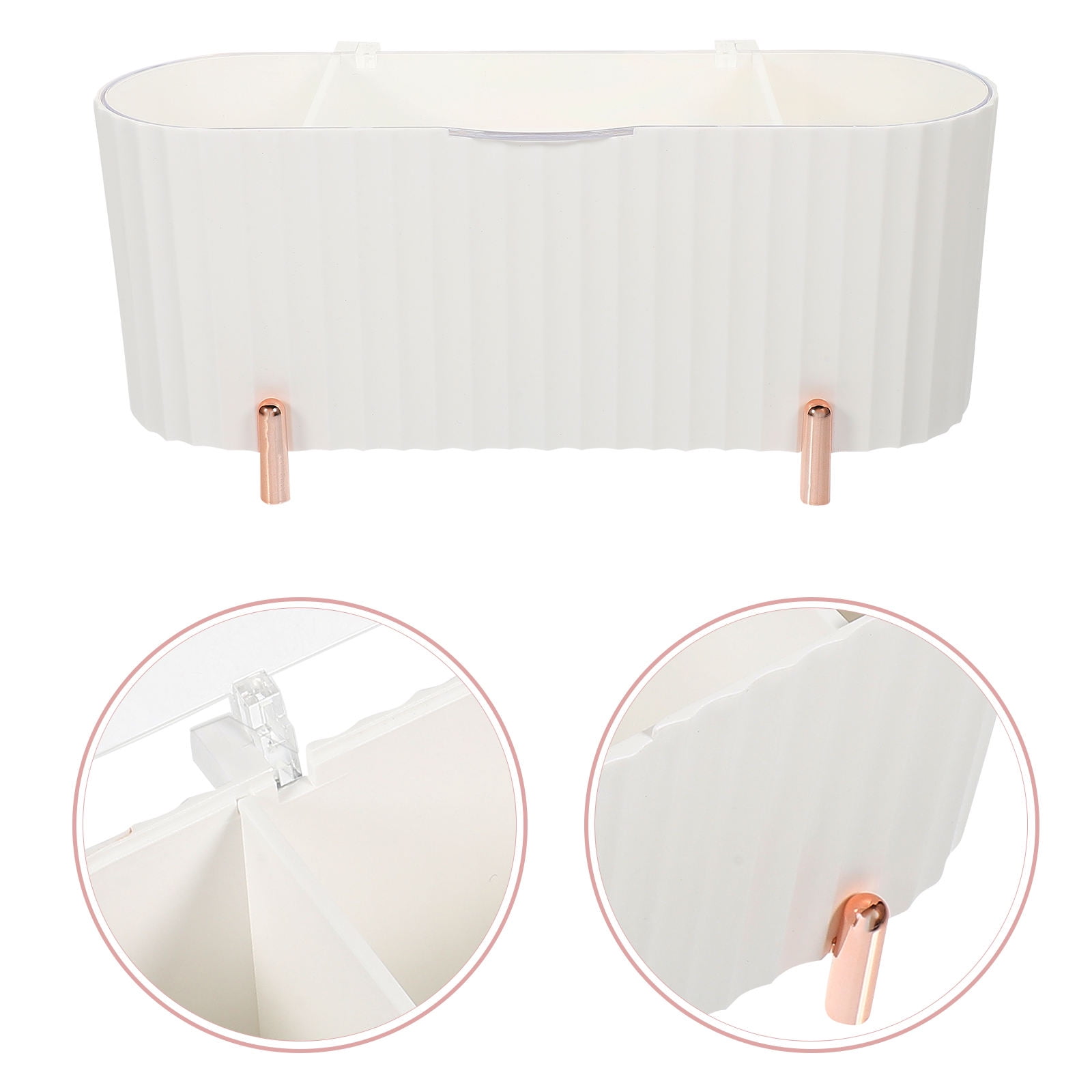 DEEPCRAFF White Cosmetic Storage Box for Makeup Organization and ...