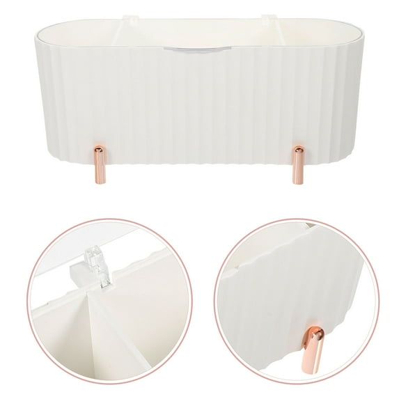 DEEPCRAFF White Cosmetic Storage Box for Makeup Organization and ...