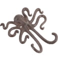 DEEPCRAFF Wrought Iron Brown Wall Hook Compact Decorative Wall Mount ...
