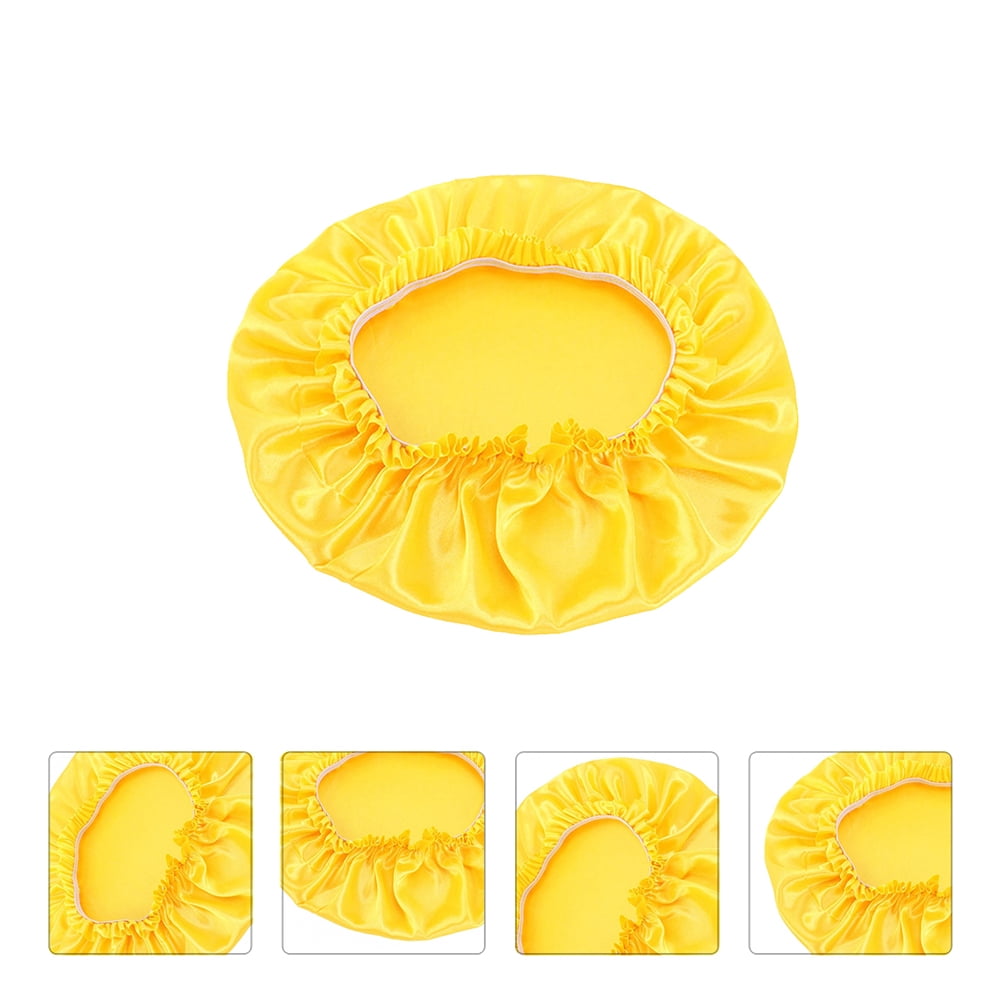 DEEPCRAFF Yellow Sleeping Hat with Satin Lace Comfortable Wearing 2Pack ...