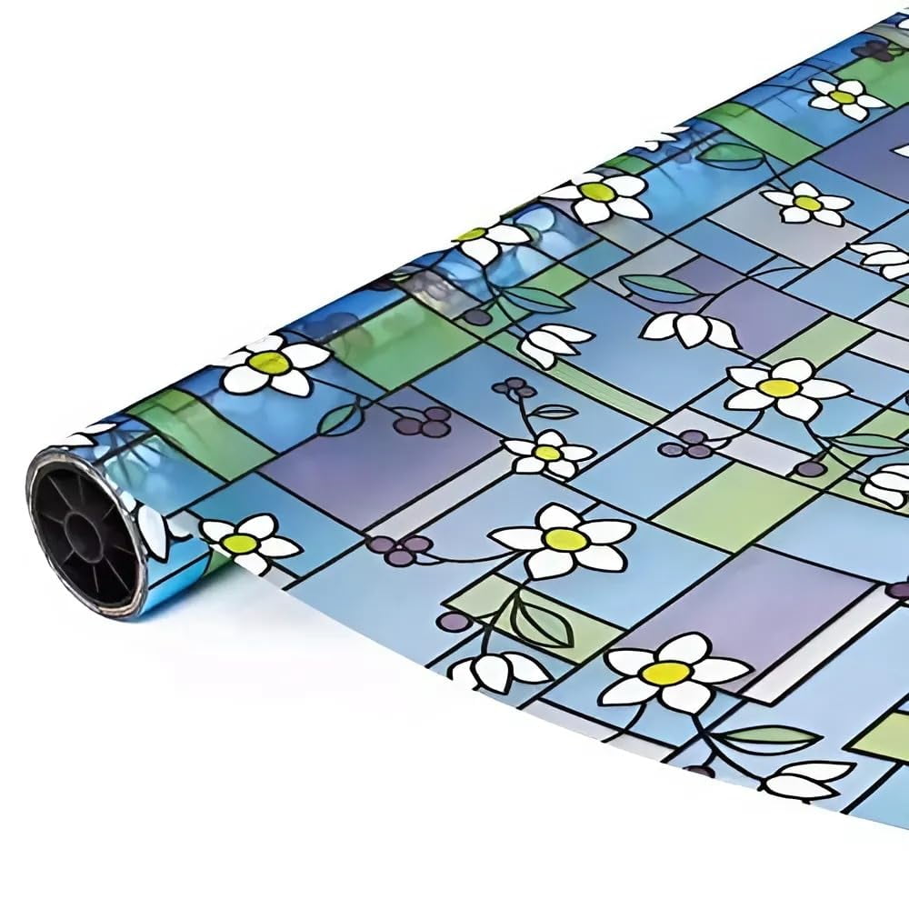 DEEPLITE Vinyl Frosted Window Self Adhesive Privacy Glass Film for ...