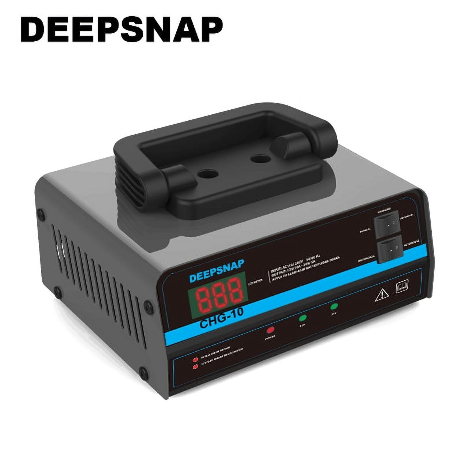 DEEPSNAP Battery Charger 12V 24V Heavy Duty High Power - Walmart Business Supplies