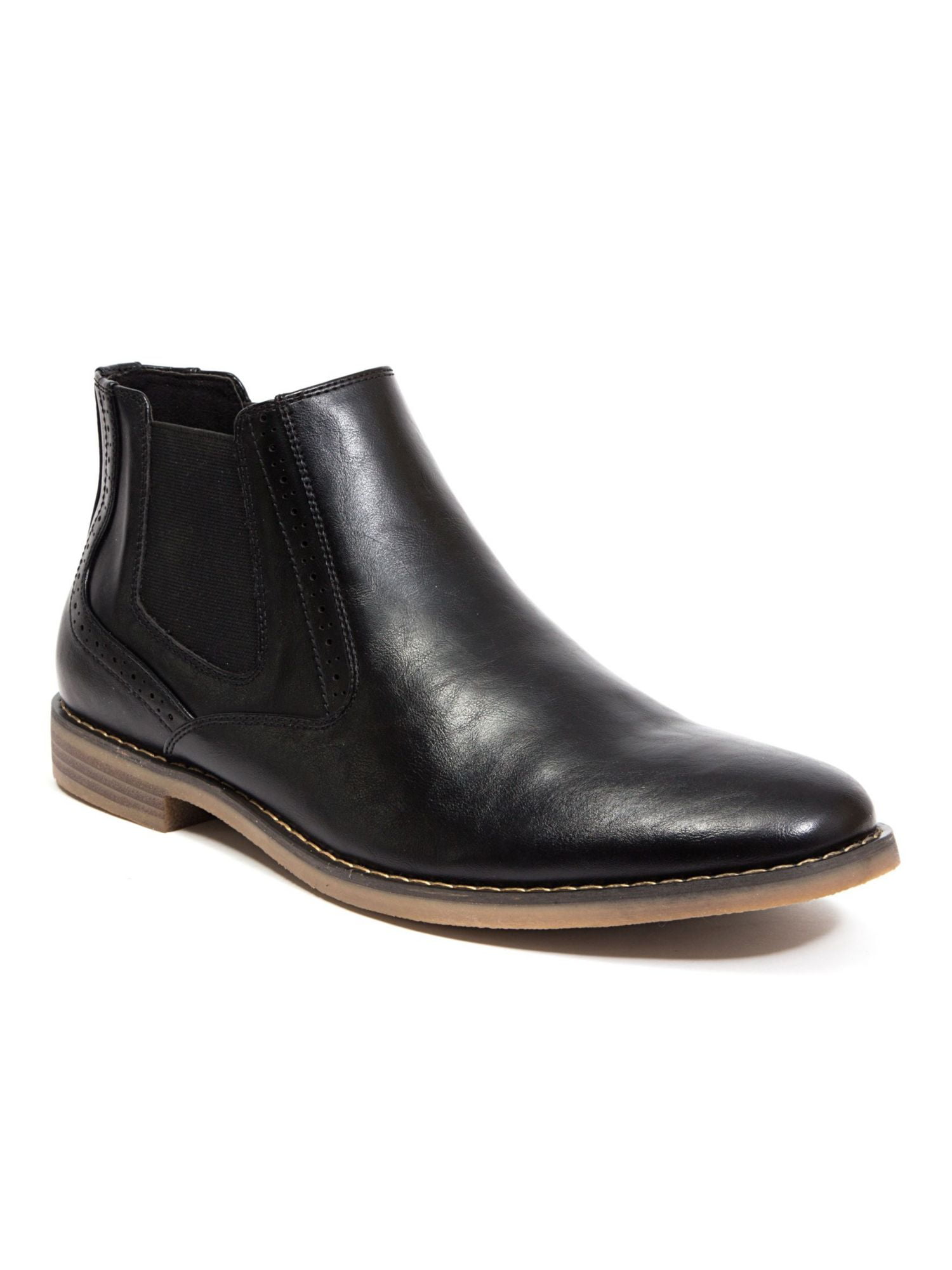 DEER STAGS Mens Black Cushioned Removable Insole Goring Perforated ...