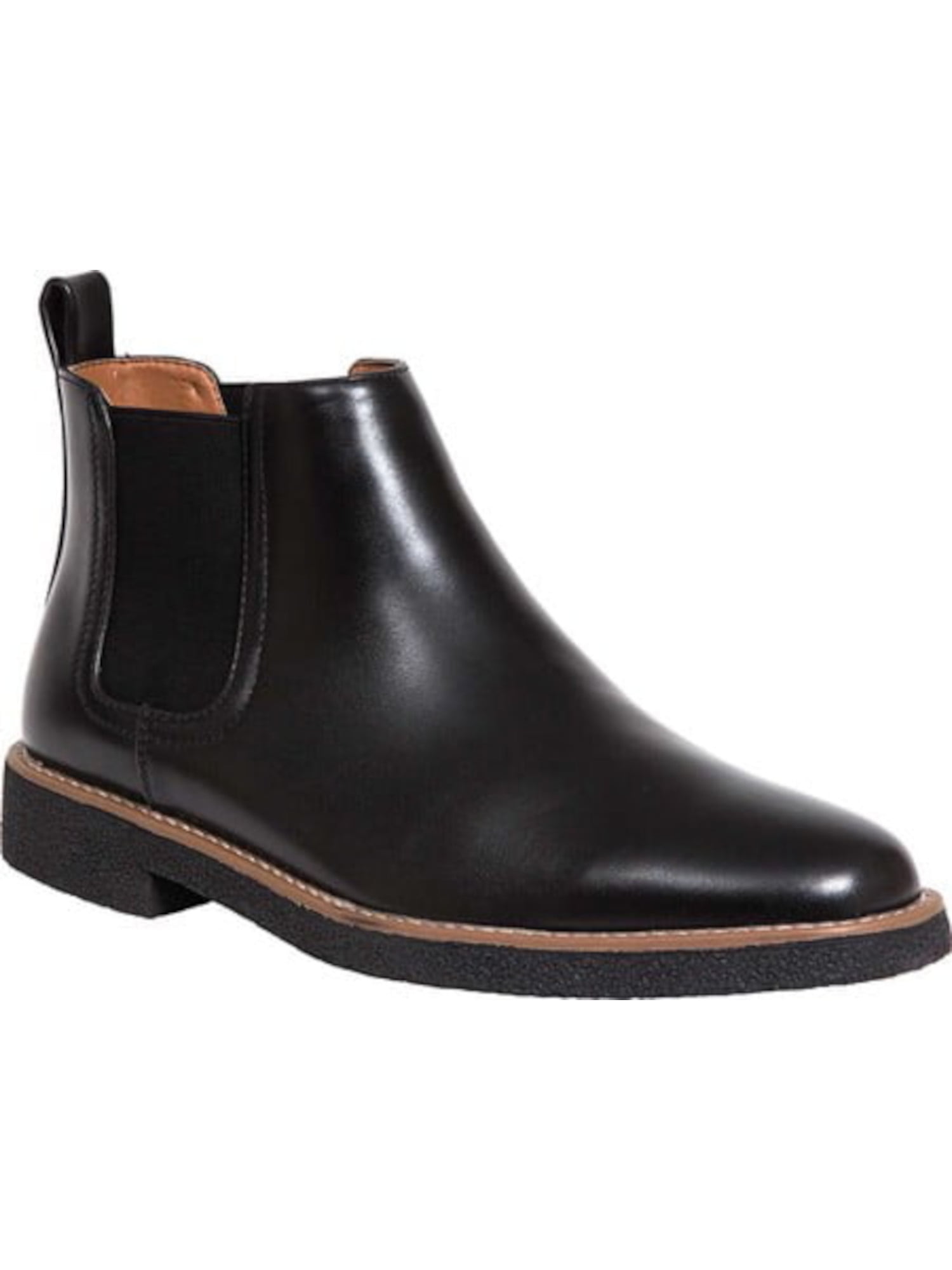 DEER STAGS Mens Black Moisture Wicking Goring Rockland Round Toe Block ...