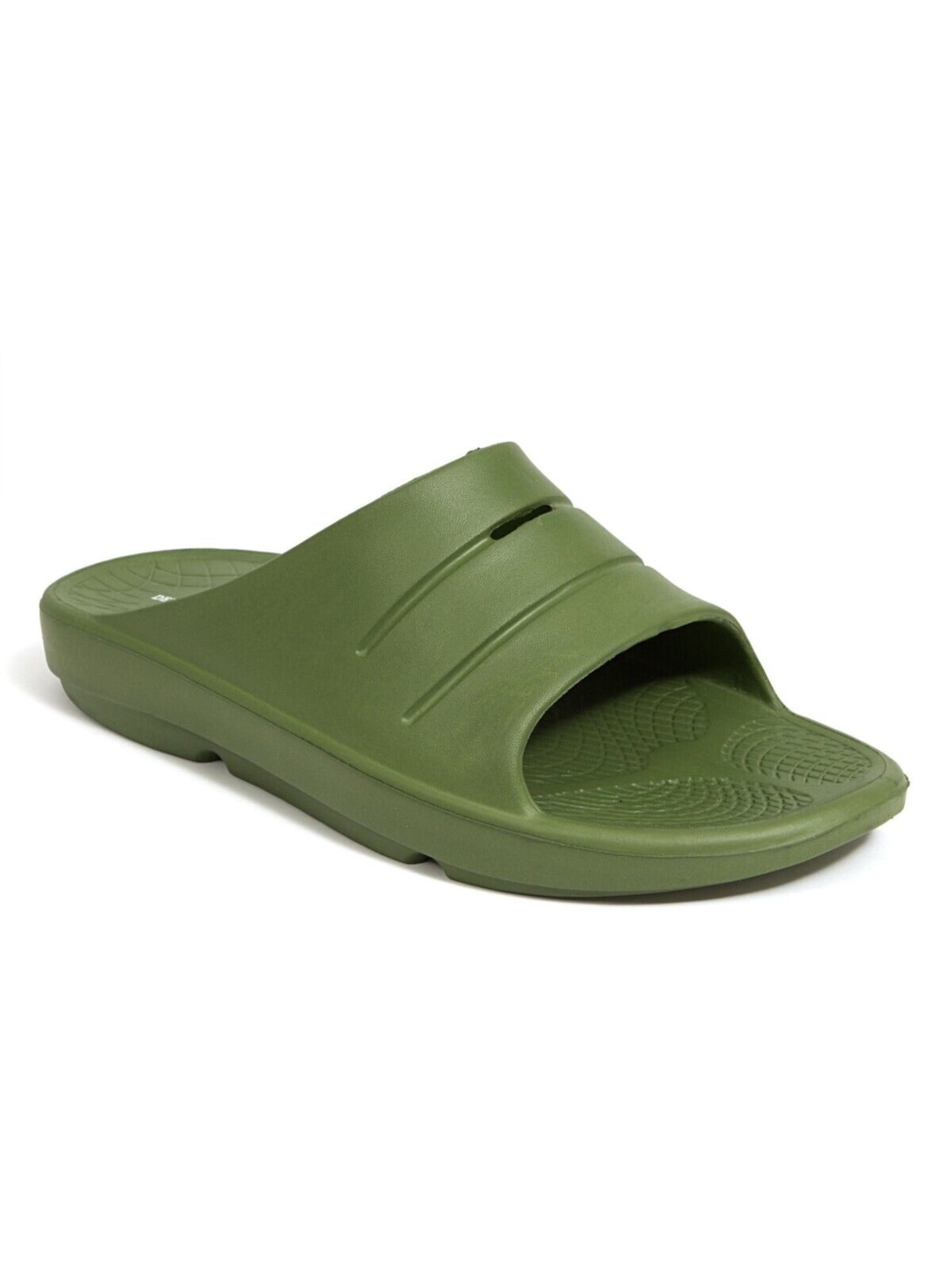 DEER STAGS Mens Green Molded Footbed Cushioned Ward Round Toe Slip On ...