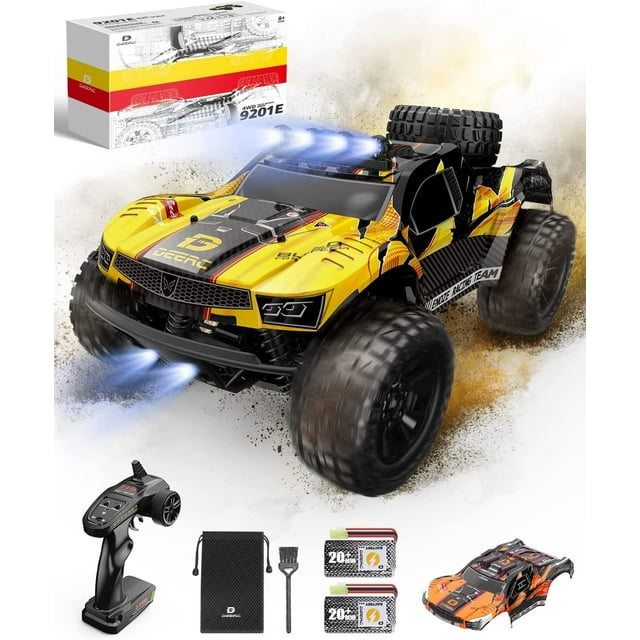 DEERC 1:10 Large Scale RC Car 4WD 50KM/H High Speed Remote Control Car ...