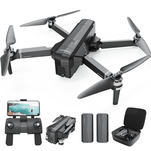 DEERC DE22 GPS Drone with 2K Camera for Adults, Smart Return, Long ...