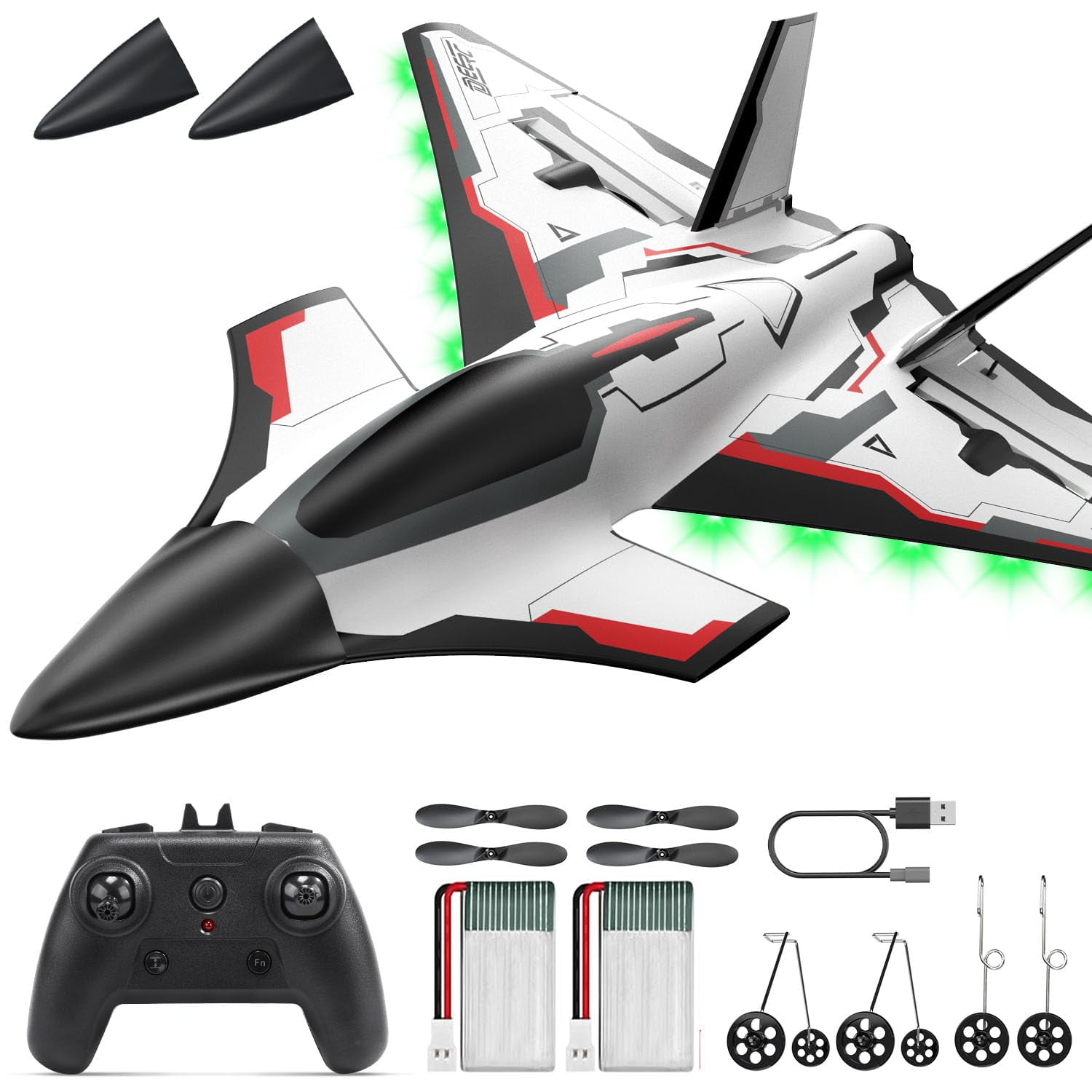 DEERC Future RC Plane 4 Channel Remote Control Jet Hobby Airplane with ...