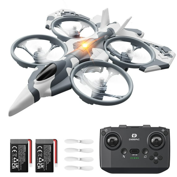 DEERC RC Plane 2.4GHz RTF Remote Control Airplane with 2 in 1 Mode for ...