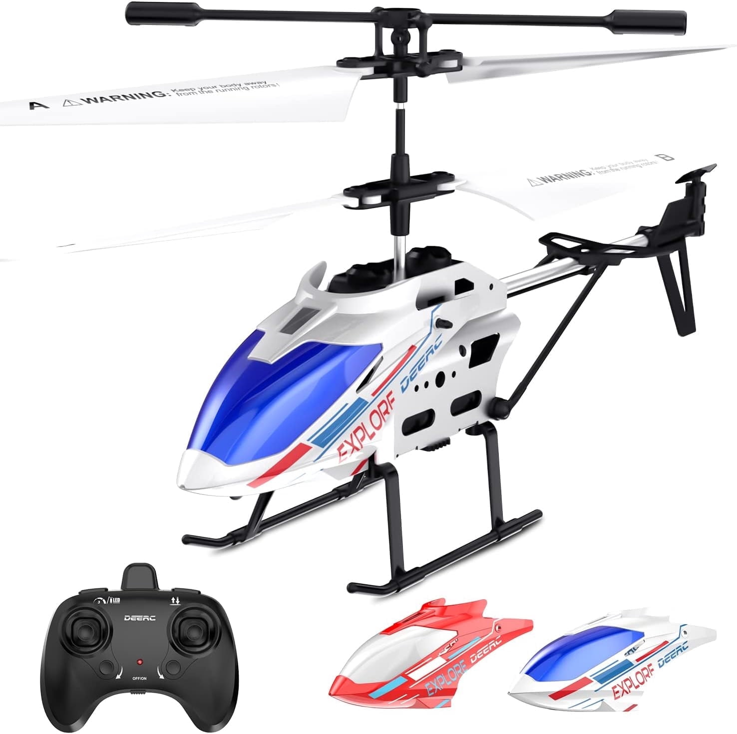 DEERC Remote Control Helicopter, 3.5 CH Altitude Hold RC Helicopters w ...