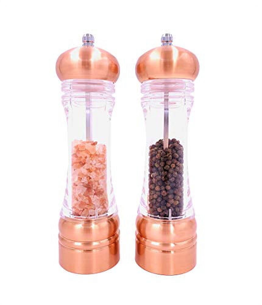 DEERLET Acrylic Copper Salt and Pepper Grinder Set,Copper Salt and ...