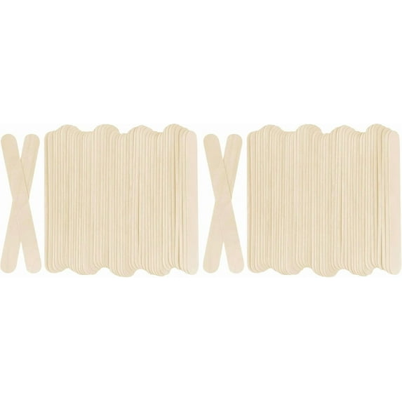 DEF 100Pcs Jumbo Wooden Craft Sticks Popsicle Stick 6” Long x 3/4”Wide ...