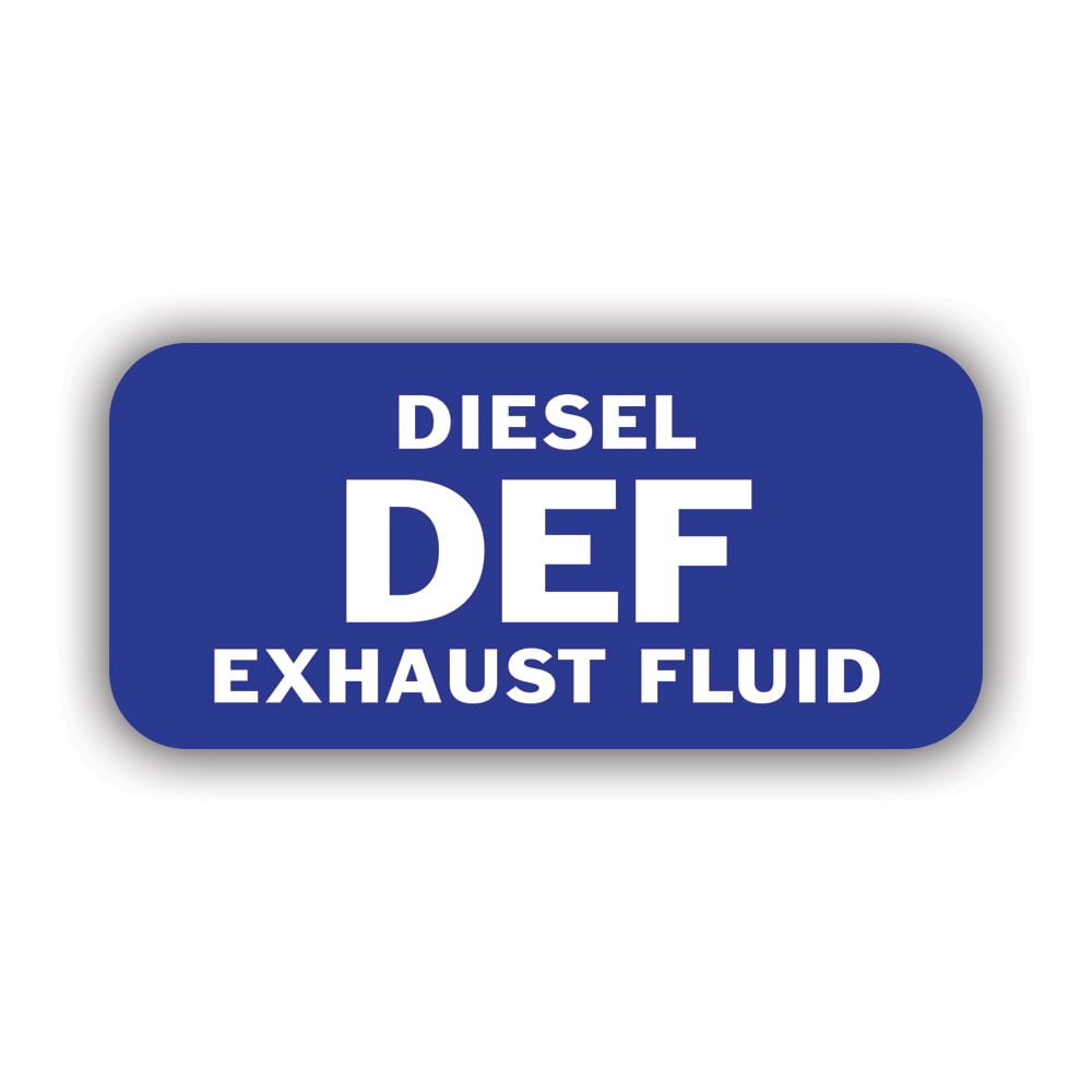 DEF Diesel Exhaust Fluid Sticker Decal - Self Adhesive Vinyl ...