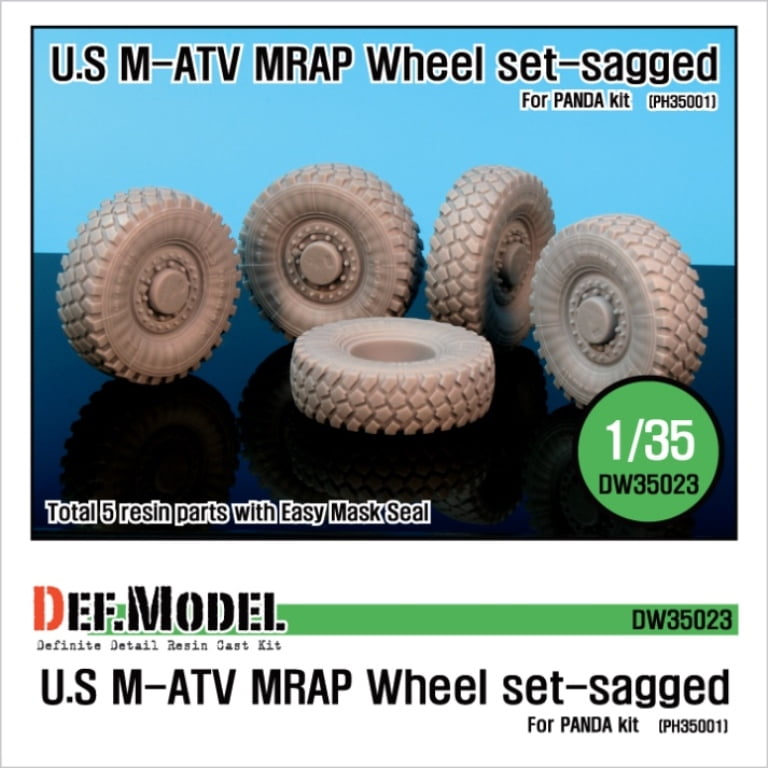 DEF Model 1:35 U.S M-ATV Sagged wheel set for Panda #DW35023 - Walmart.com