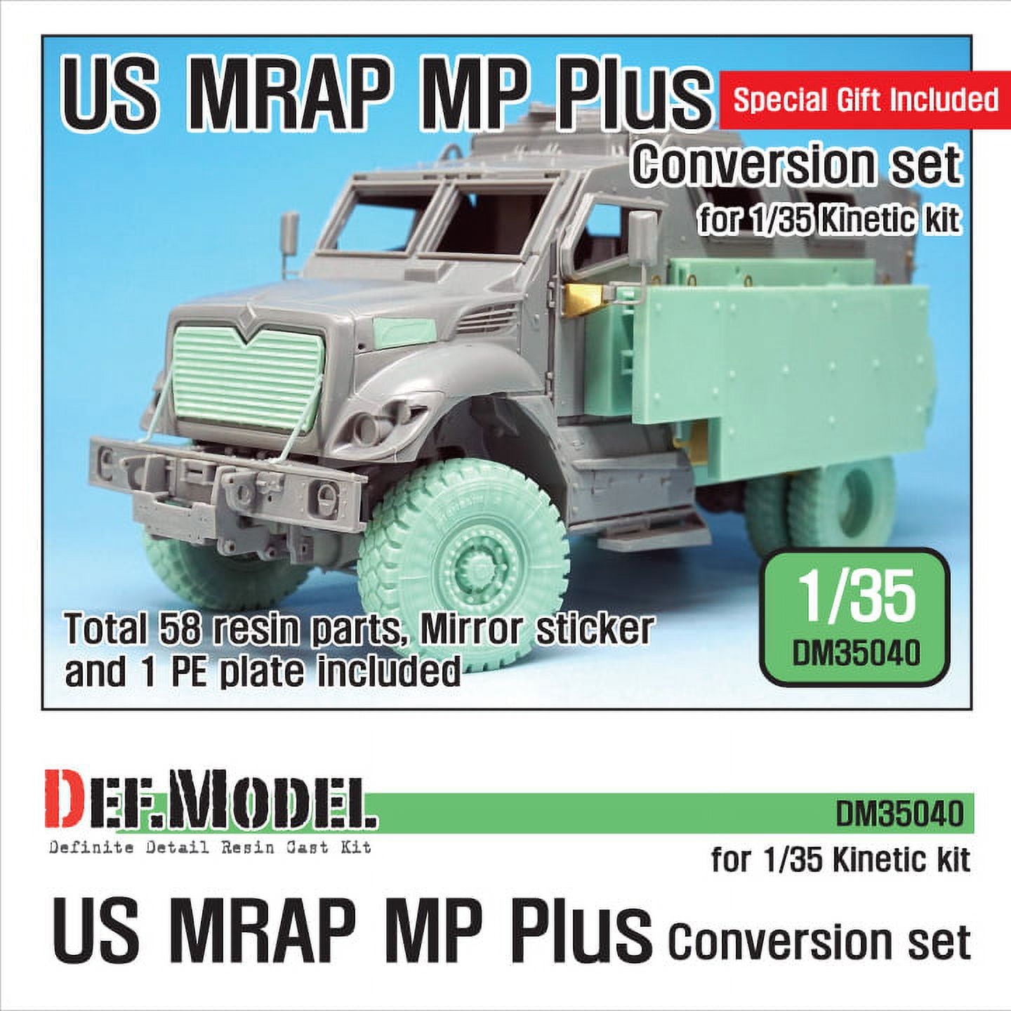 DEF Model 1:35 US MRAP MP Plus Conversion for Kinetic MRAP #DM35040 ...