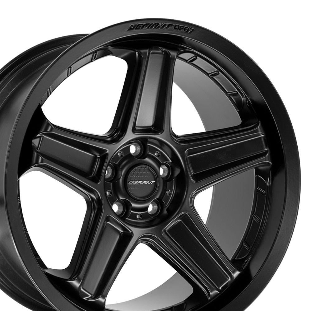 DEFIANT Wheels DF07 20 Inch Rims Fit 5x115 20x9.5 / 20x10.5 Satin Black ...