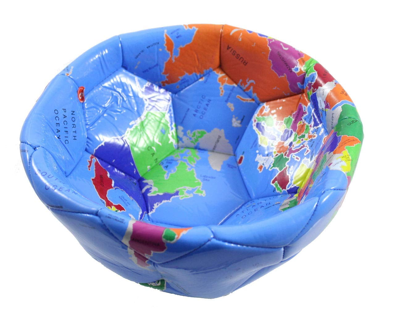 DEFLATED Earth Globe Soccer Ball - 8" Sports Ball - Outdoor Athletic ...
