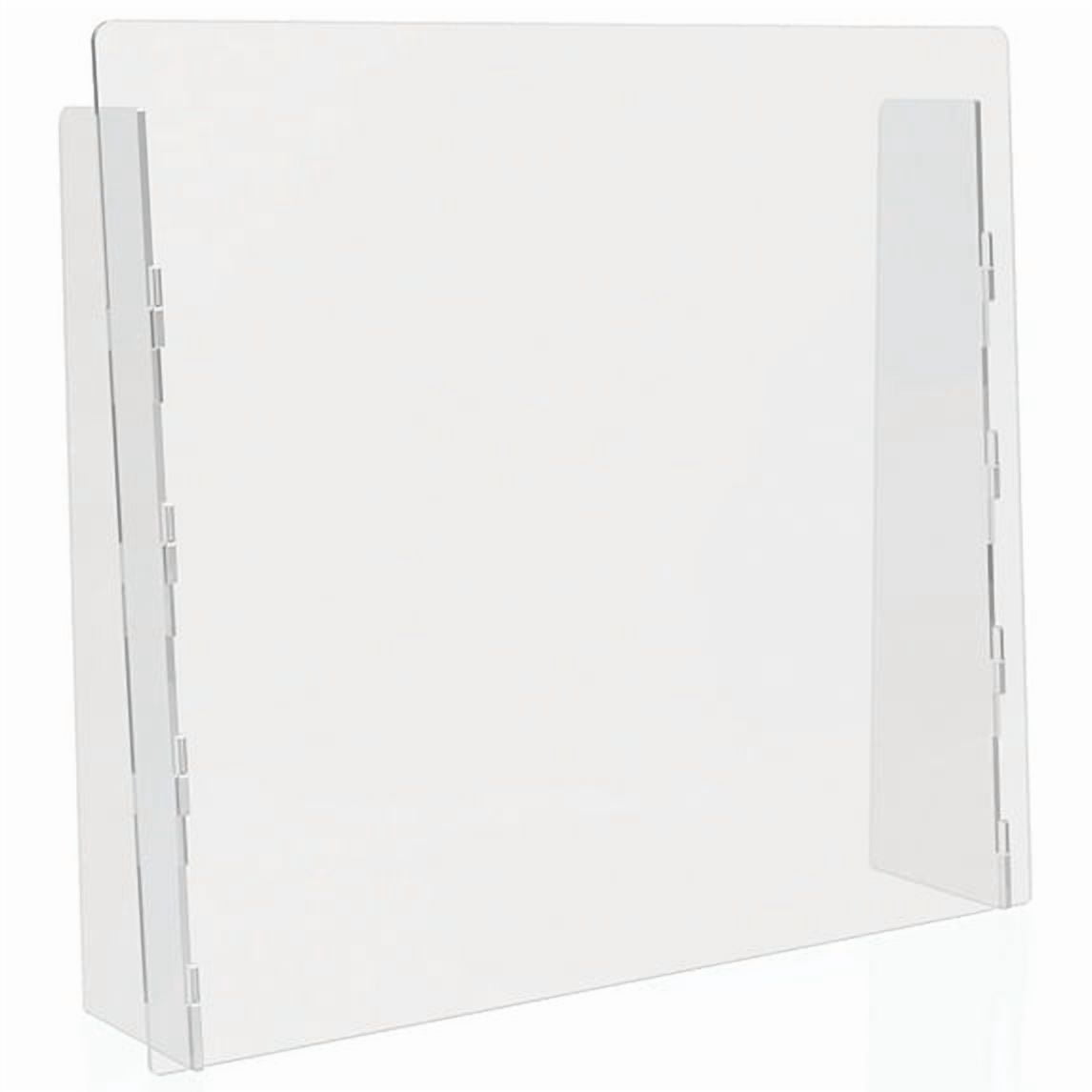 DEFLECTO COUNTER TOP BARRIER WITH FULL SHIELD, ACRYLIC, 2 UNITS/CARTON ...