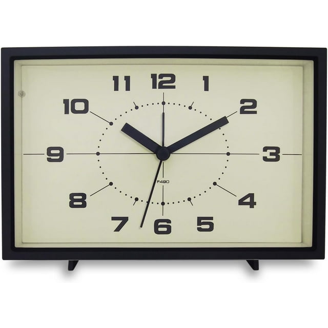 DEFNES Analog Alarm Clock, 6" Silent Quartz movement Small Clock with ...