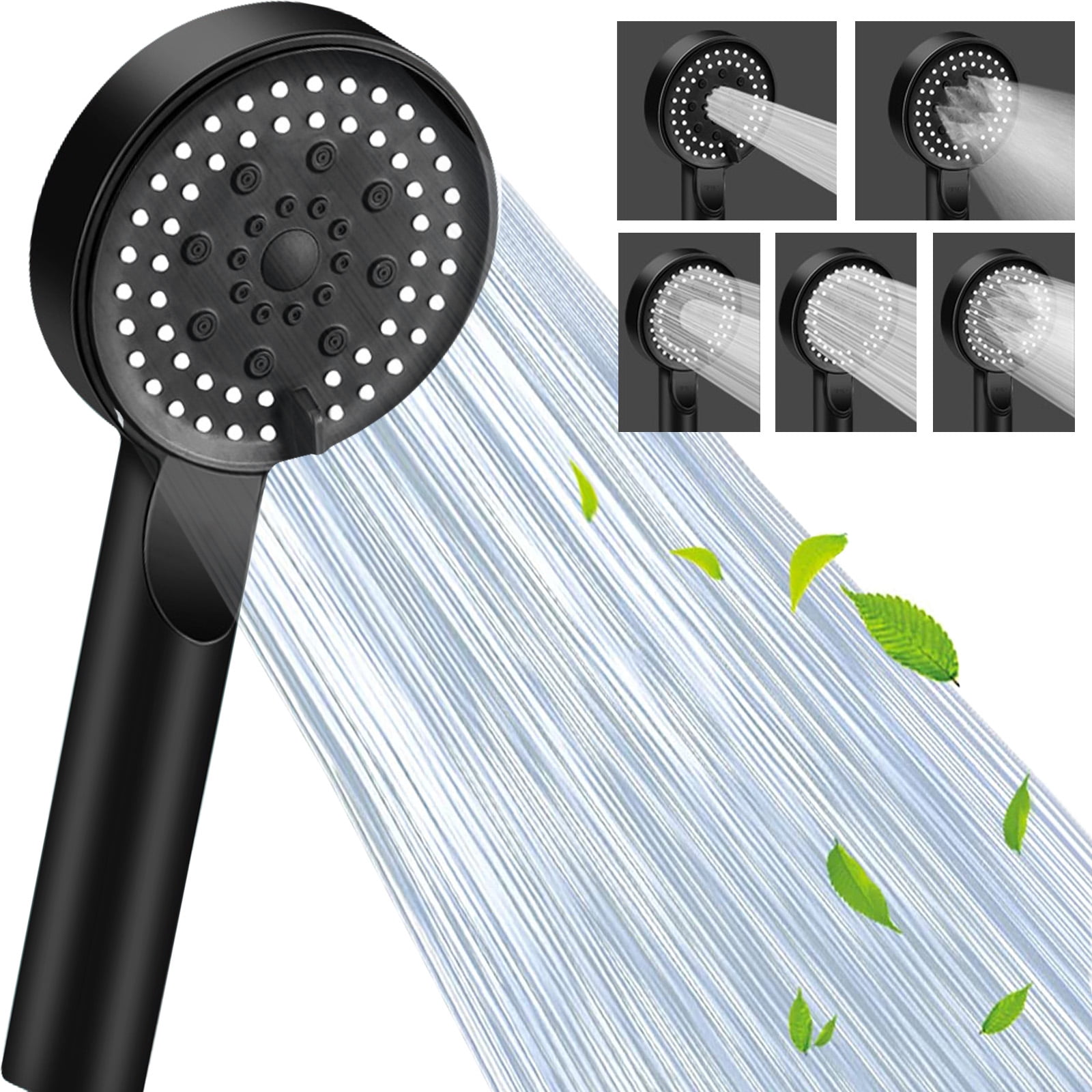 DEFNES High Pressure Handheld Shower Head with 5 Functional Shower ...