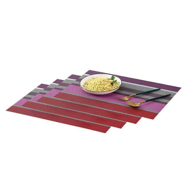 DEFNES Non-Slip Placemats, Set of 4, Heat Resistant Placemats for ...