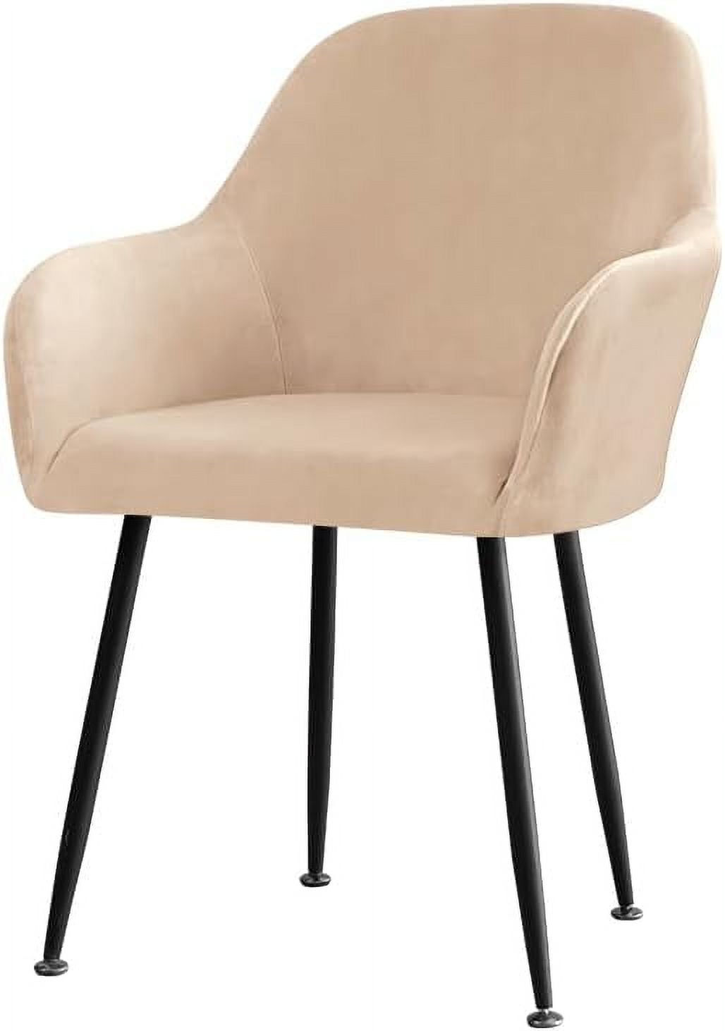 DEFNES Set of 2 Solid Curved Chair Back Covers,Washable Stretch Velvet ...