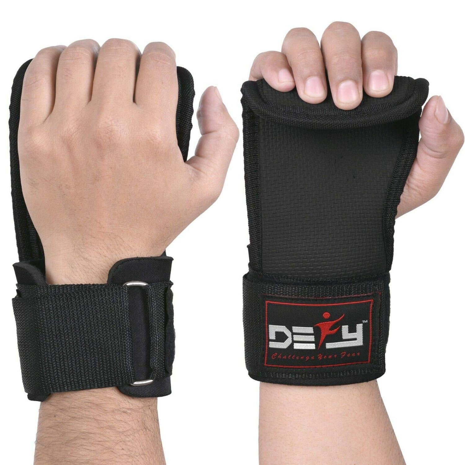 DEFY Lifting Grips for Weightlifting – Adjustable Gym Grips for Weight ...