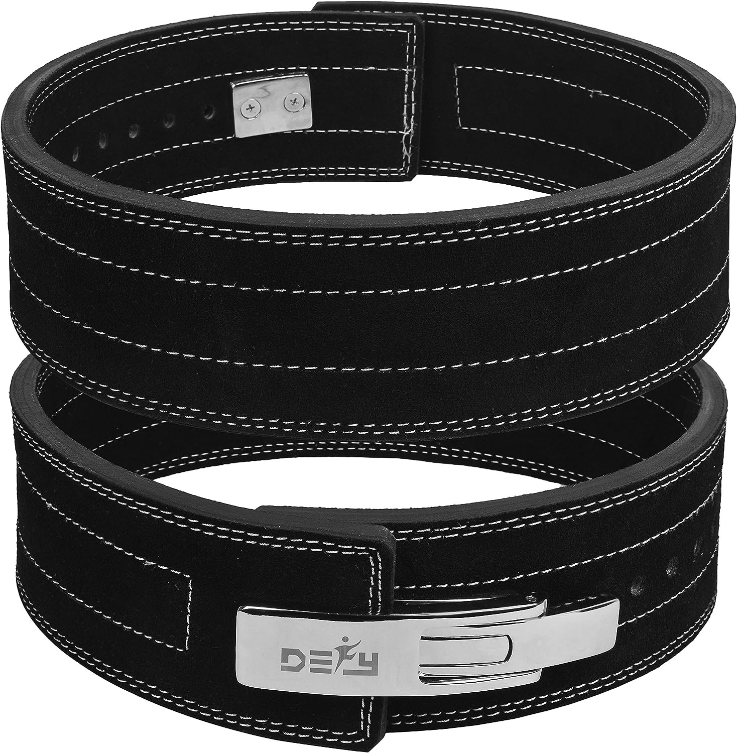 Harbinger Padded Leather Contoured Weightlifting Belt with Suede Lining ...