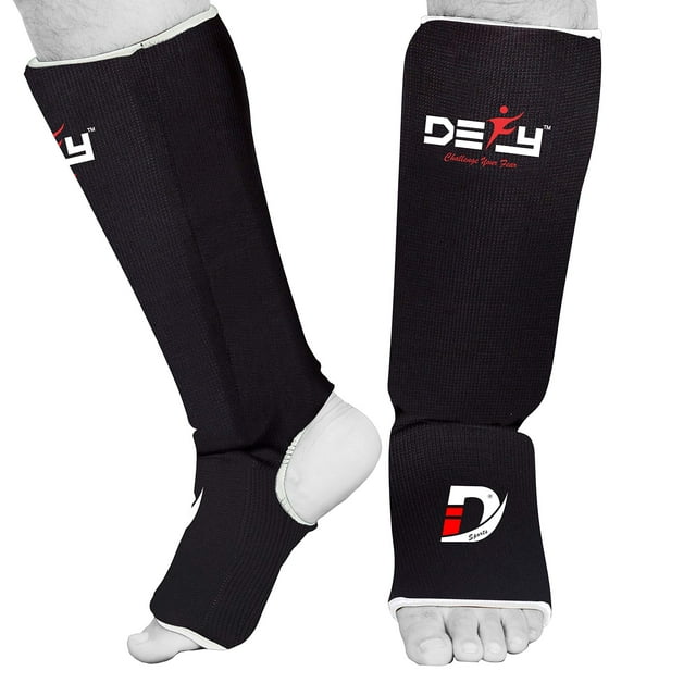 DEFY Shin Instep Foam Padded Shin Guard Protector Shin Support MMA Foot ...