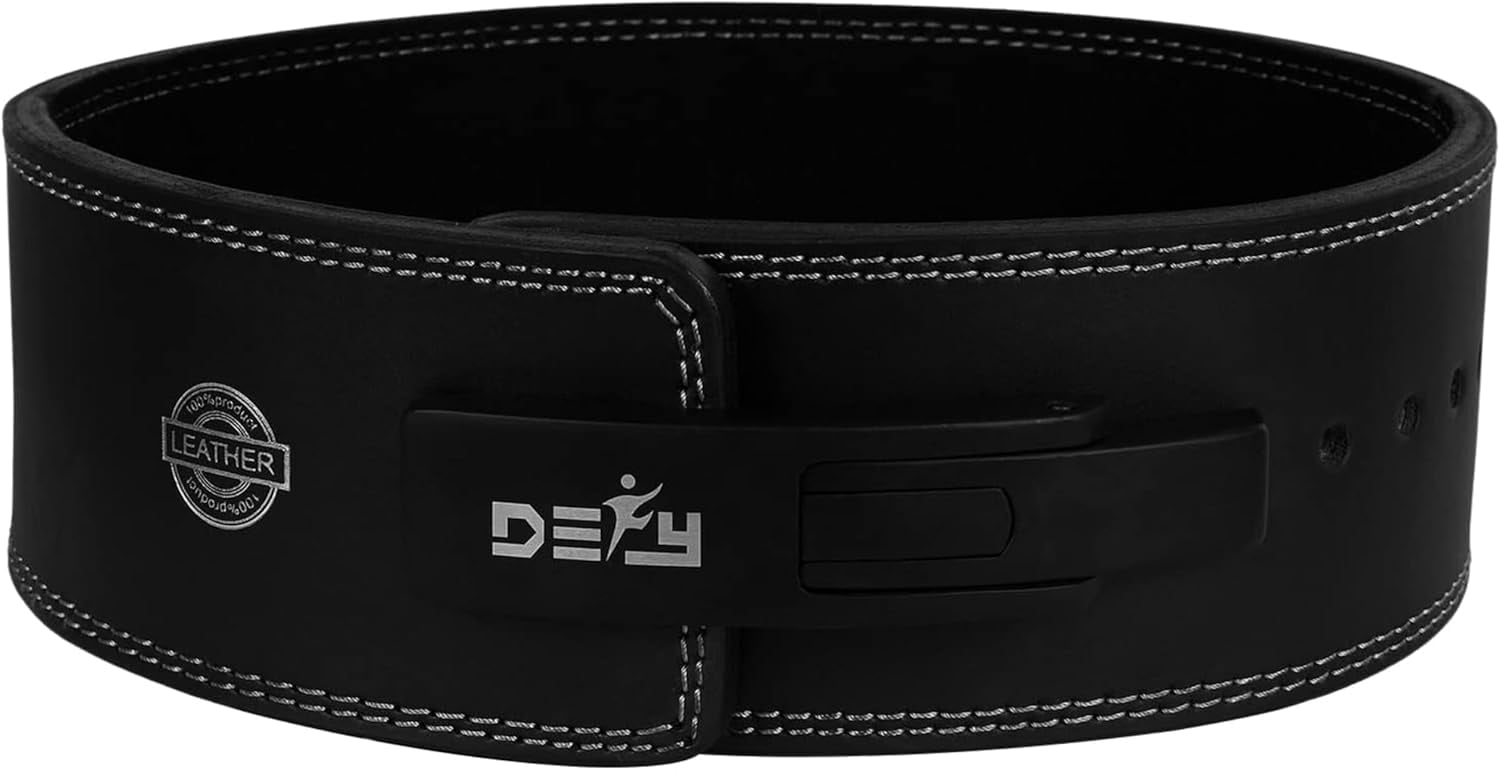 DEFY Weight Lifting Lever Belt - Pure Leather 10MM Weightlifting Lever ...