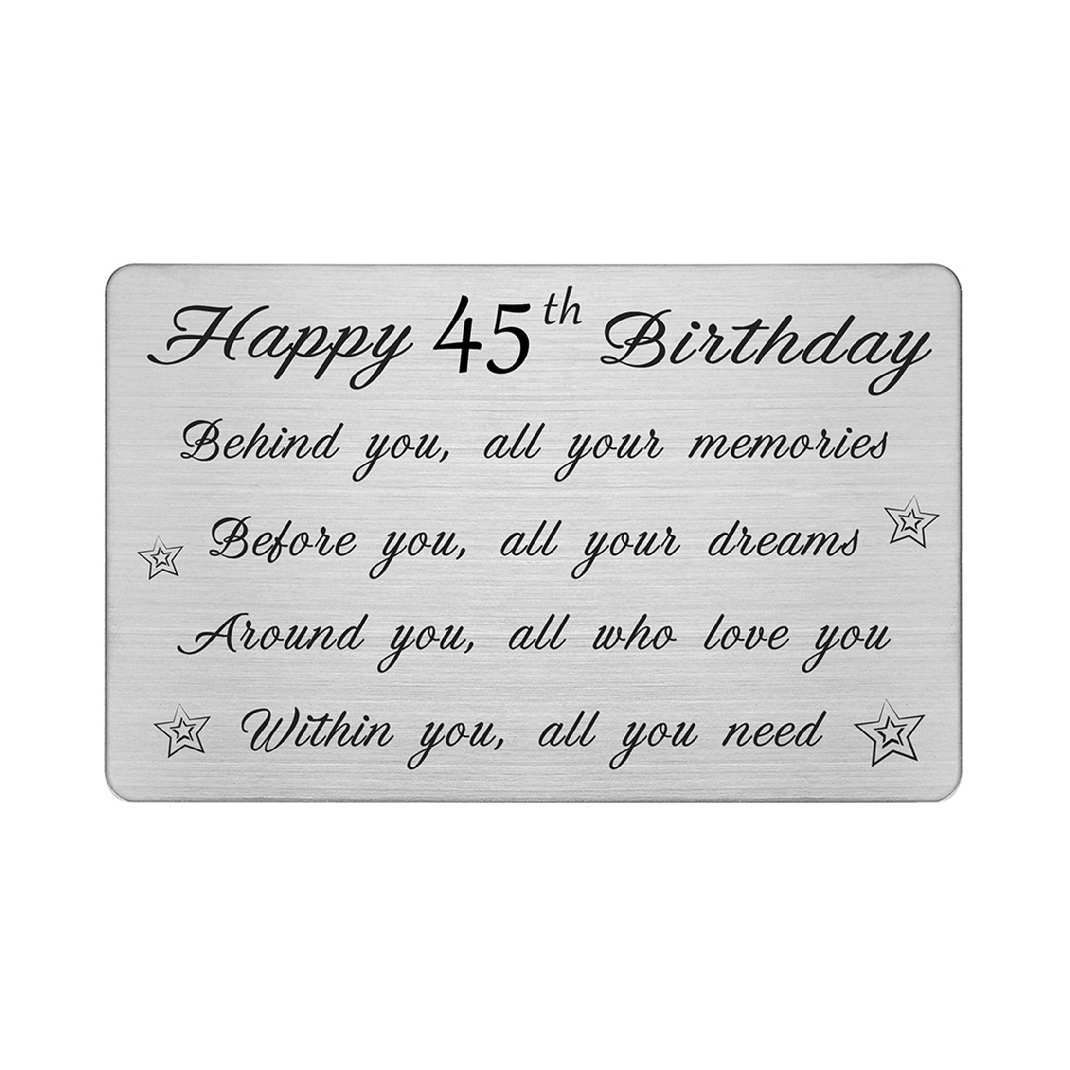 DEGASKEN 45th Birthday Greeting Cards for Men Women, 45 Year Old ...
