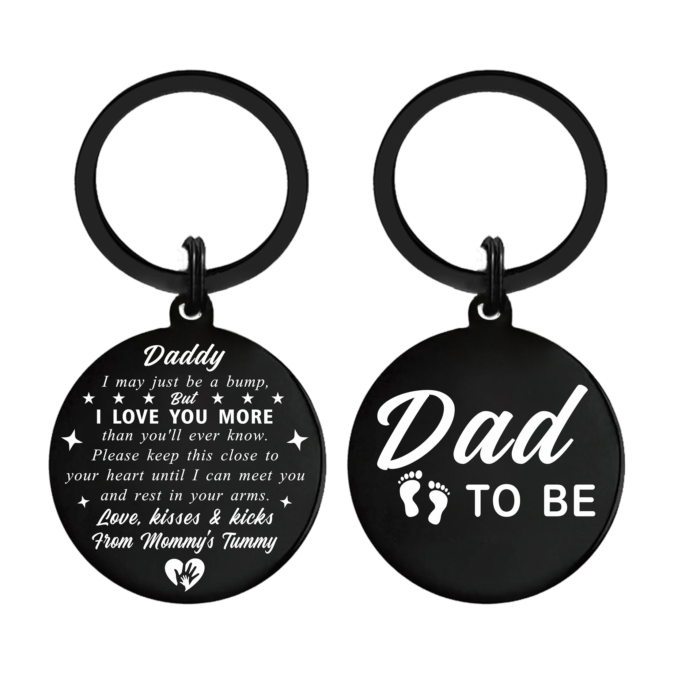 DEGASKEN Dad to Be Gifts from Tummy, New Dad Keychain for First Time ...