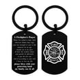 DEGASKEN Firefighter Gifts for Men Him, Fireman Keychain With Prayer ...