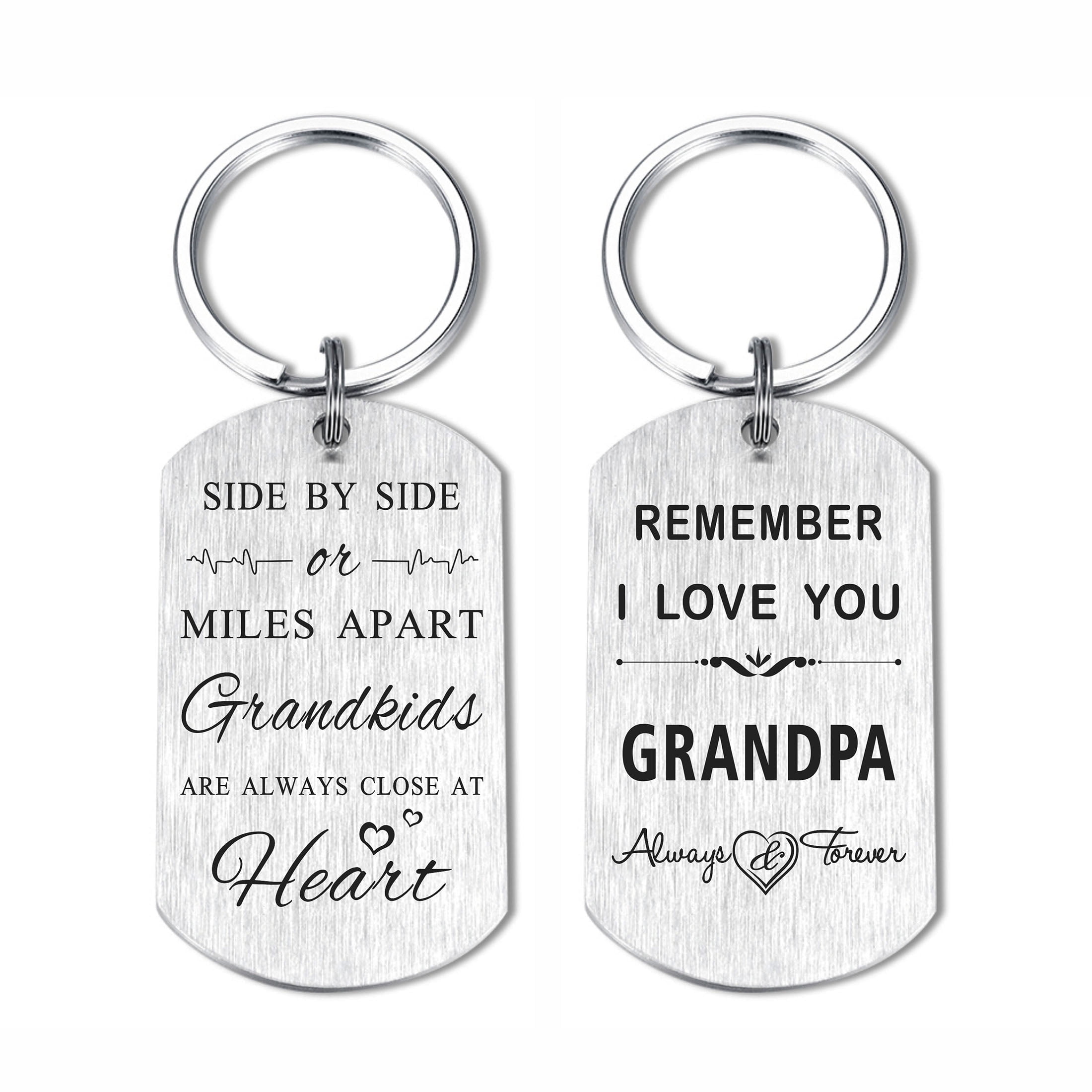 DEGASKEN Grandpa Keychain, Durable Stainless Steel, Perfect Gift for ...