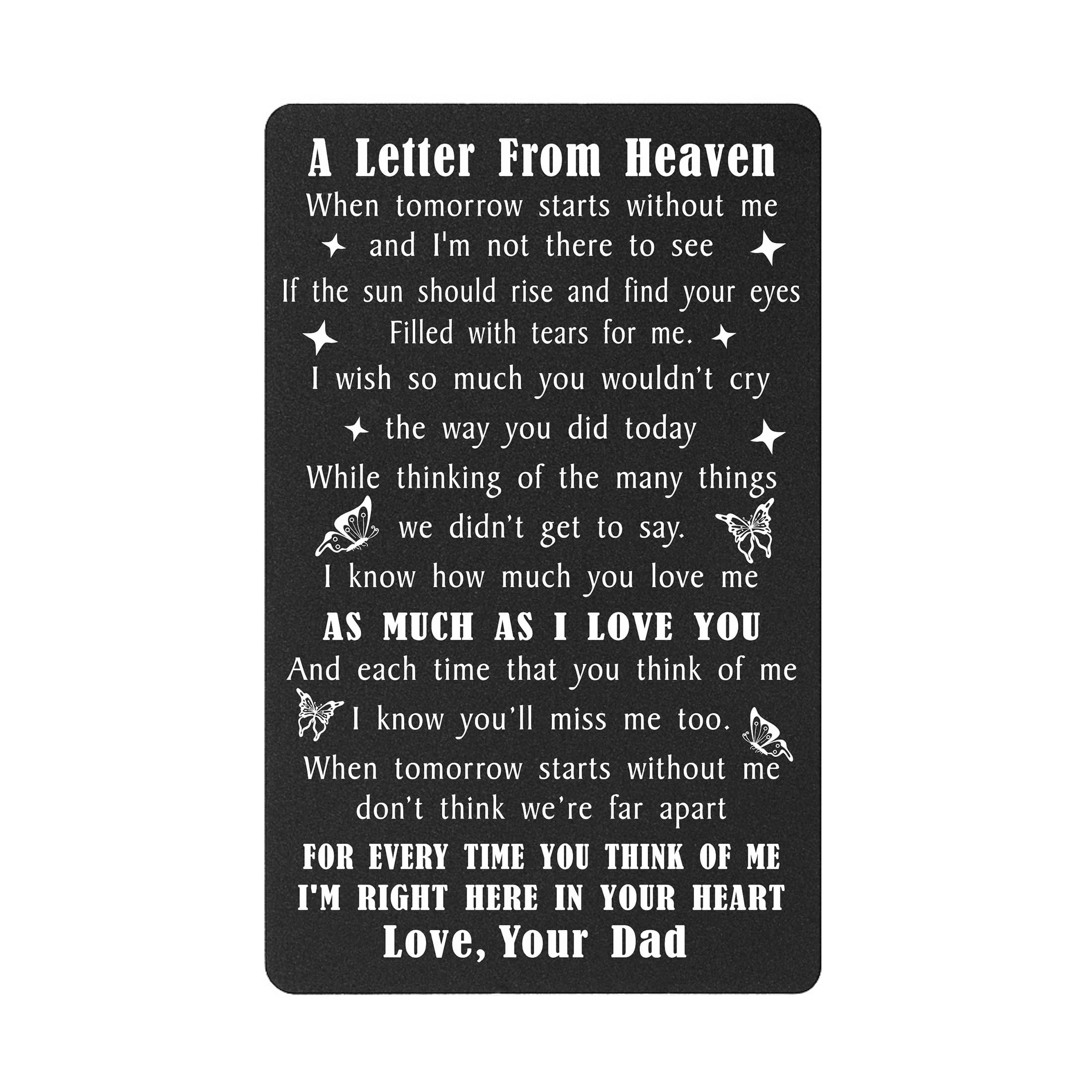 DEGASKEN Sympathy Cards for Loss of Dad, Decorative Engraved Greeting ...